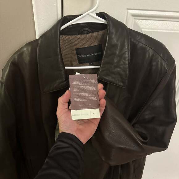 Johnston & Murphy | Jackets & Coats | Mens Brown Leather Jacket | Poshmark